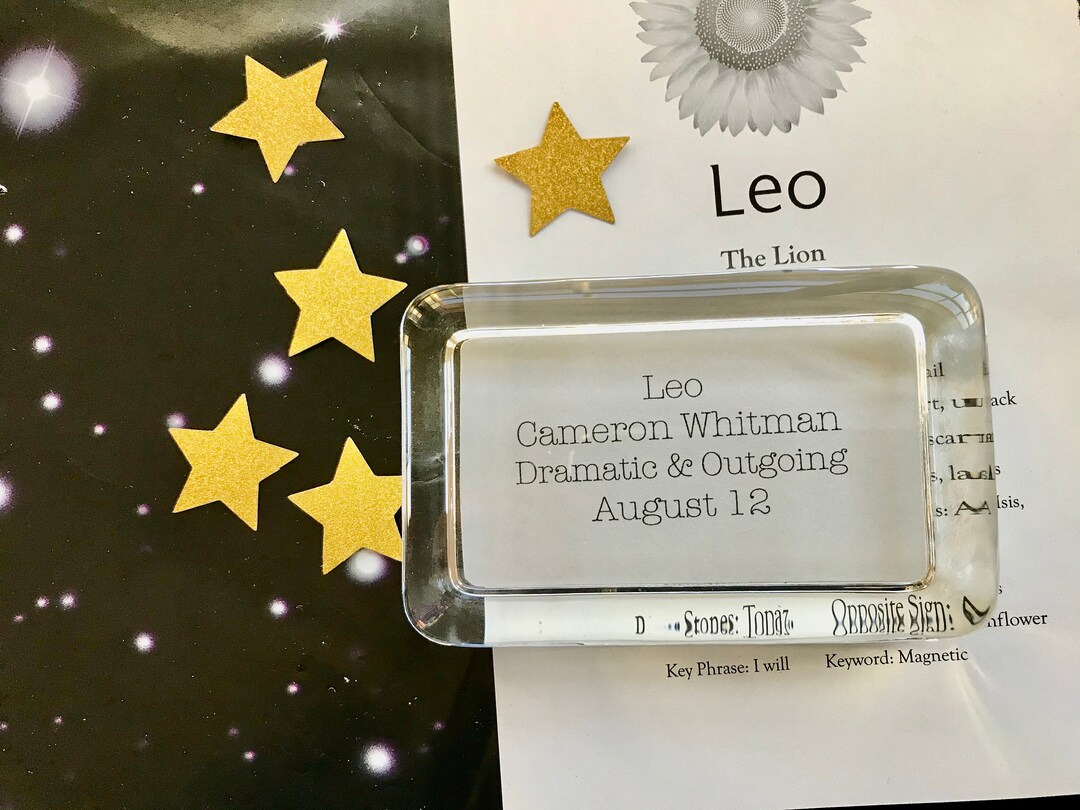 Custom Personalized Horoscope leo Dramatic & Outgoing Handcrafted Glass ...