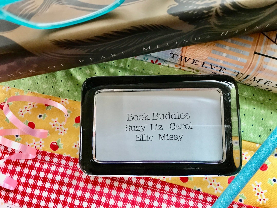 Custom Personalized book Buddies Group Names Handcrafted Glass ...