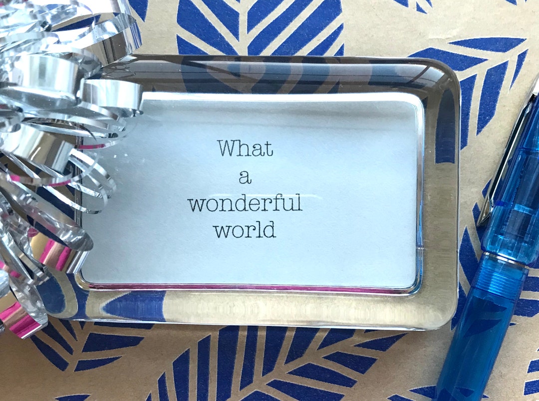 Quote what A Wonderful World Handcrafted Glass Inspirational ...