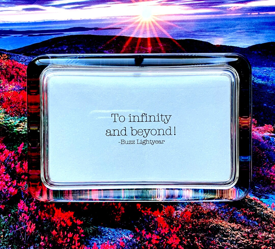 Buzz Lightyear Quote to Infinity and Beyond Handcrafted Glass ...