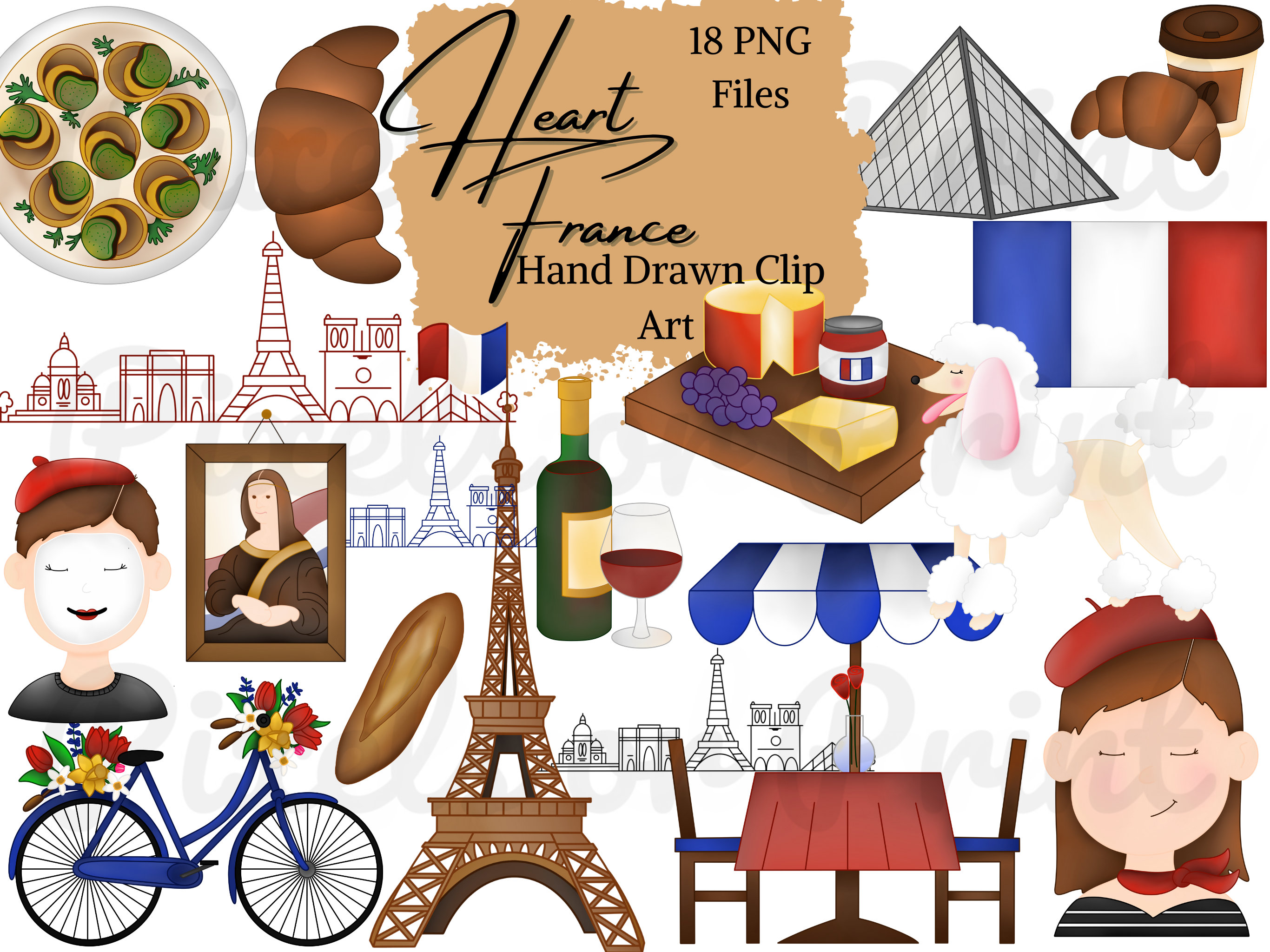 French Symbols Clip Art