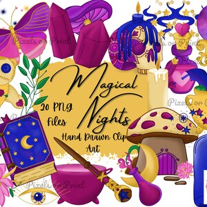 Magical Halloween Clipart, Witchcraft, Spooky, Gothic PNG, Tarot Card ...
