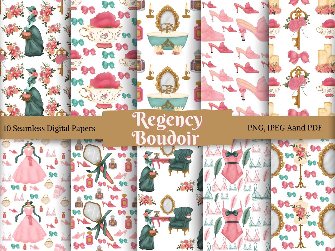 Regency Seamless Pattern, Vintage Seamless Pattern, Regency Seamless ...