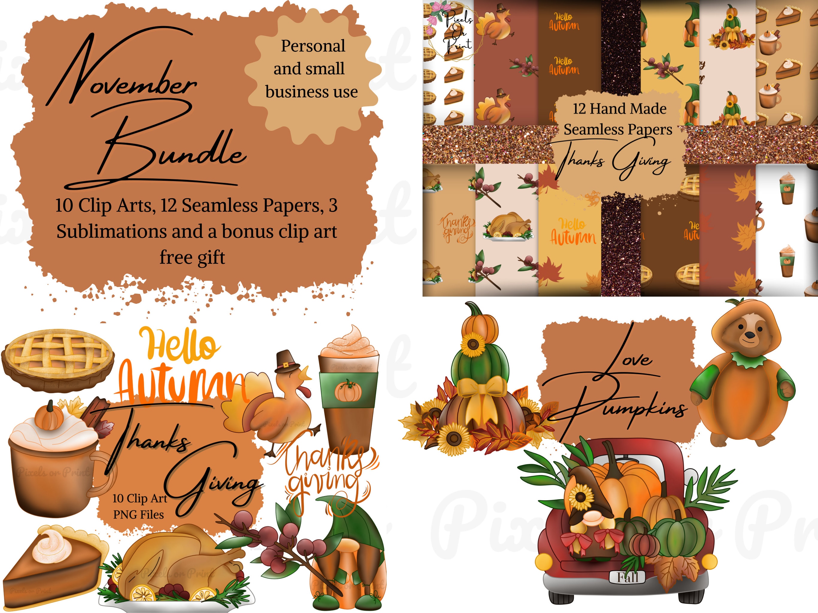 November Clip Art Images