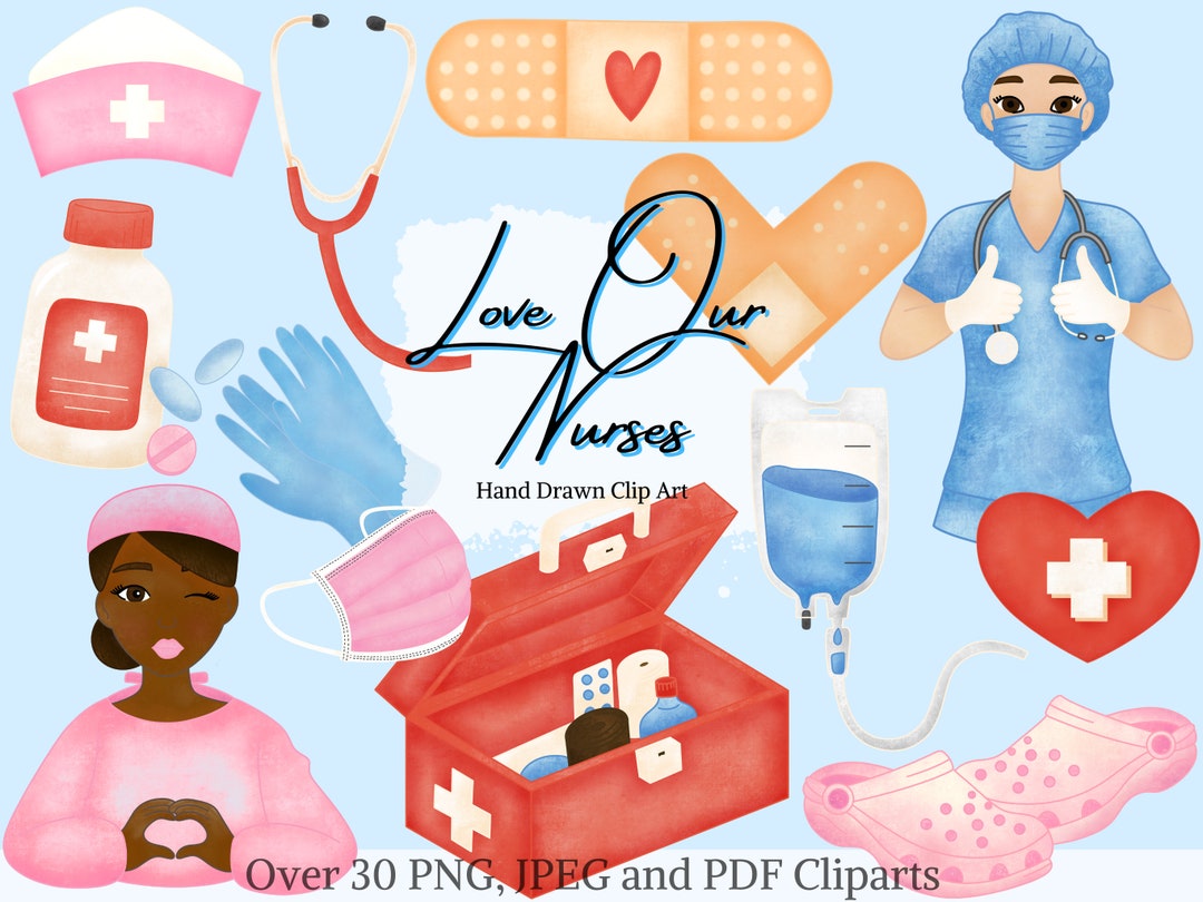 Watercolour Nurse Clipart, Nurse PNG, Medical Clipart, Doctor Clipart ...
