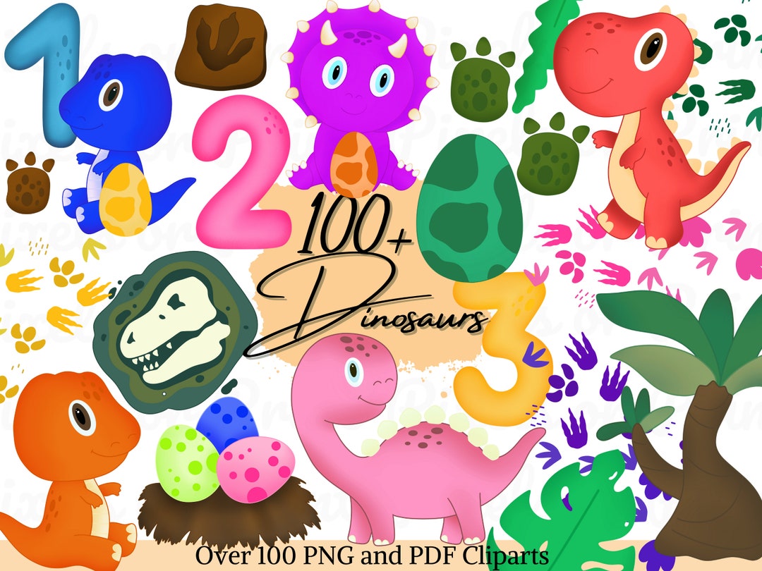 100+ Dinosaur Clipart, Dinosaur PNG, Number Clipart, Dinosaur Clip Art ...
