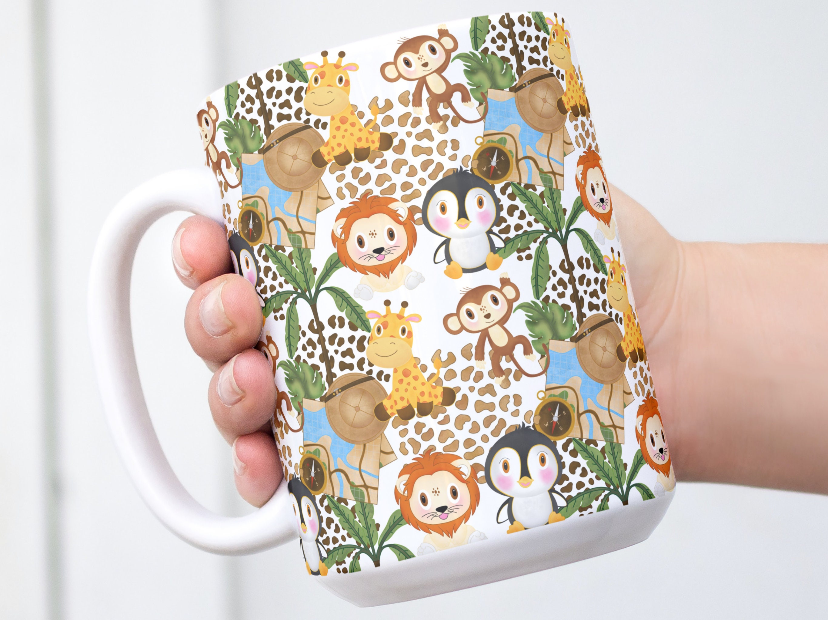 Safari Seamless Pattern, Animals Seamless Pattern, Safari Seamless ...