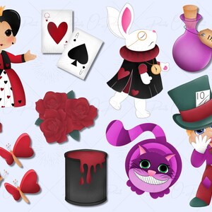 Watercolour Alice Clipart, Alices Tea Party PNG, Alice in Wonderland ...