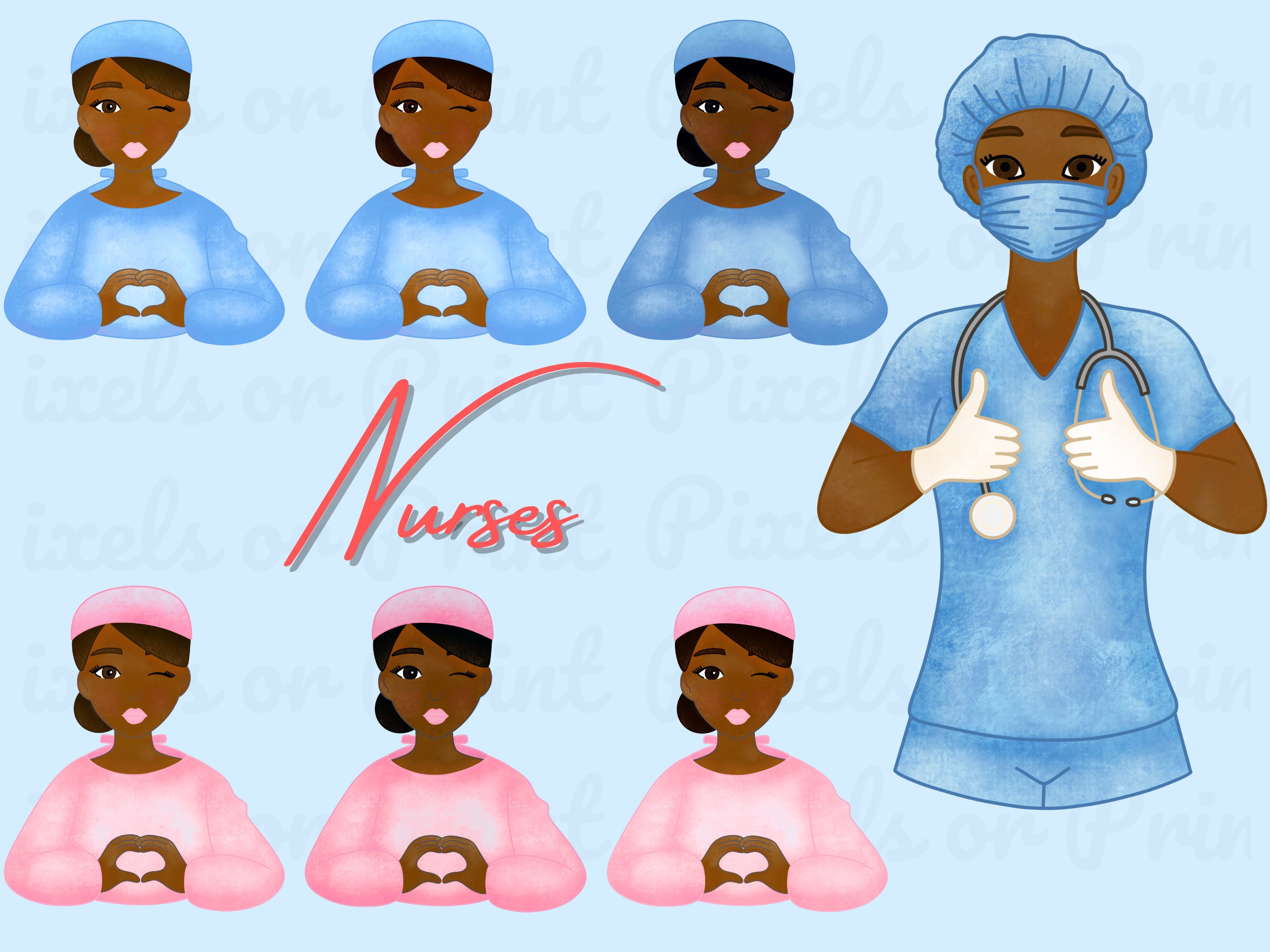 Watercolour Nurse Clipart, Nurse PNG, Medical Clipart, Doctor Clipart ...