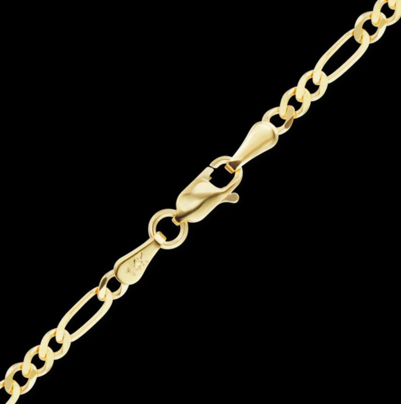 20 14k Gold Figaro Chain Necklace - Etsy