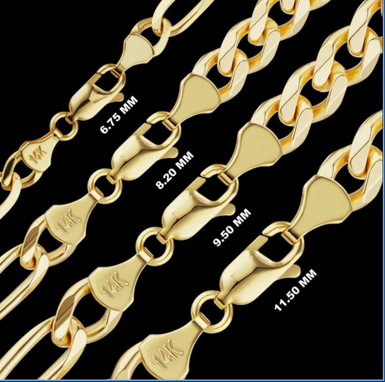 20 14k Gold Figaro Chain Necklace - Etsy