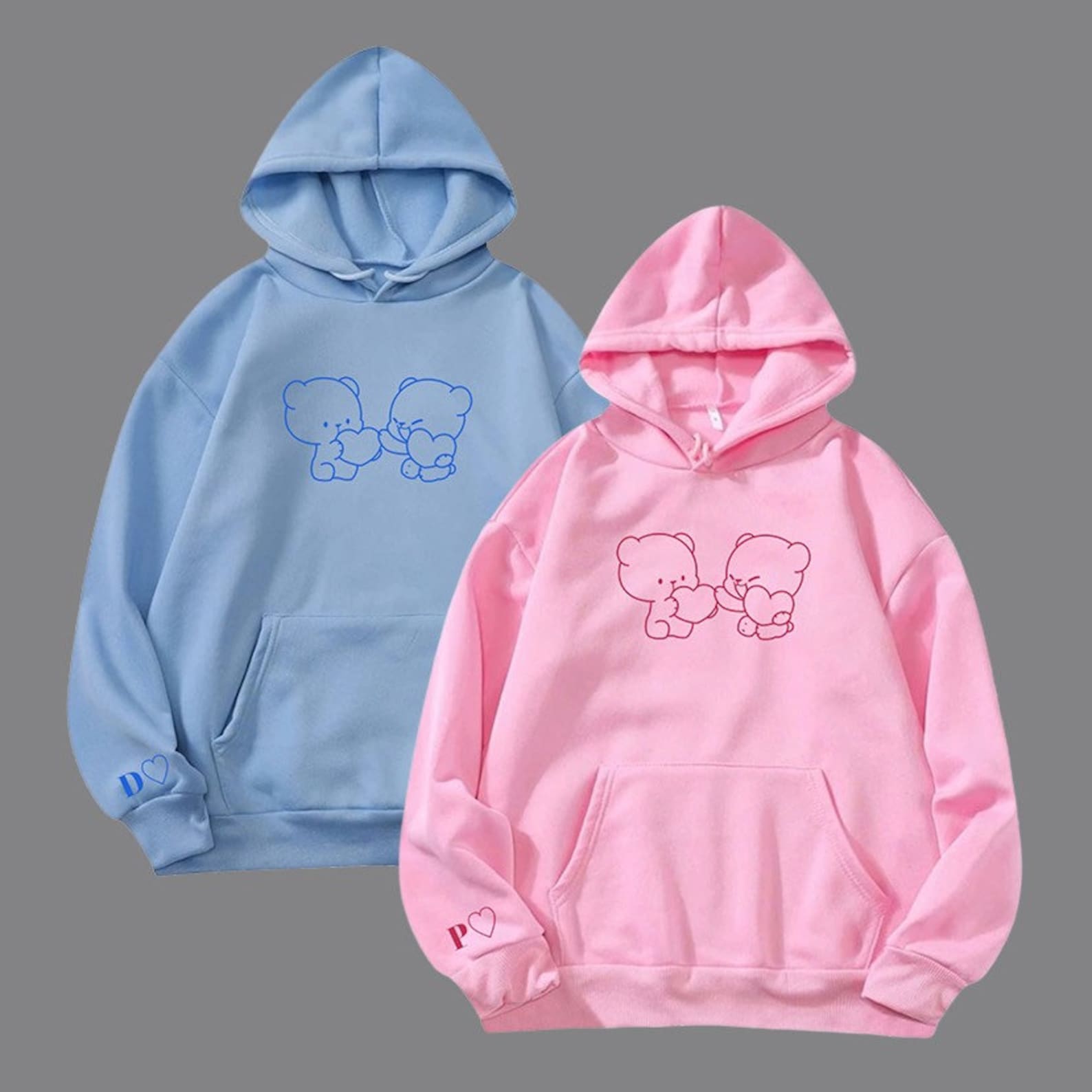 Bears Inspired | Matching Custom Couple Hoodies | TWO Hoodies Included ...