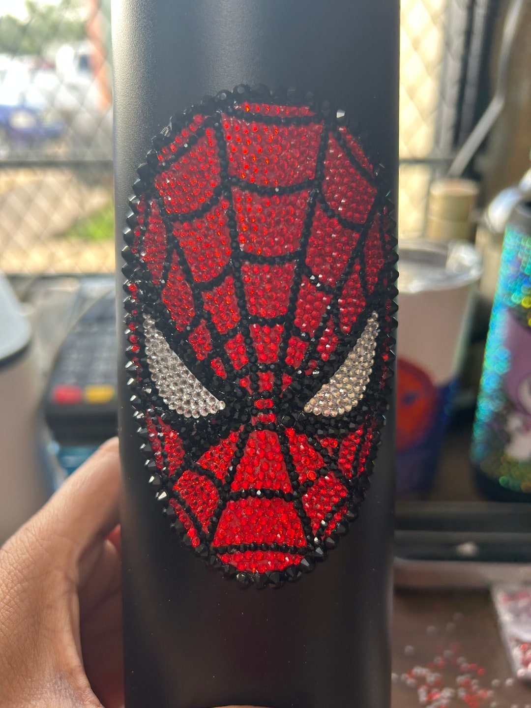 Rhinestone Spider-man Cup | Bottle | Stainless Steel - Etsy