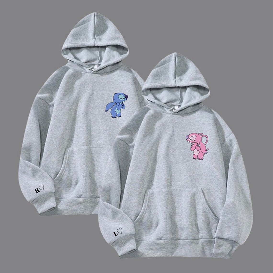 Cartoon Inspired | Matching Custom Couple Hoodies | TWO Hoodies ...