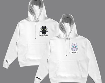 Cartoon Inspired Matching Custom Couple Hoodies TWO - Etsy