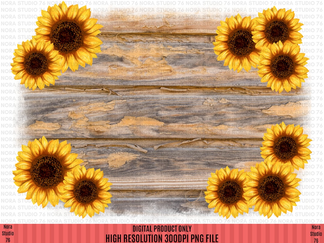 Distressed Western Sunflower Background PNG, Rustic Fall Background PNG ...