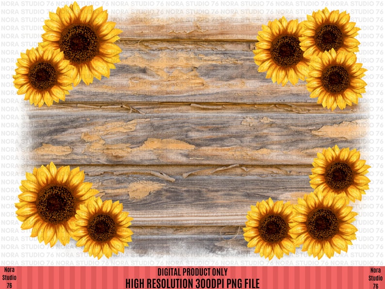 Distressed Western Sunflower Background PNG, Rustic Fall Background PNG ...