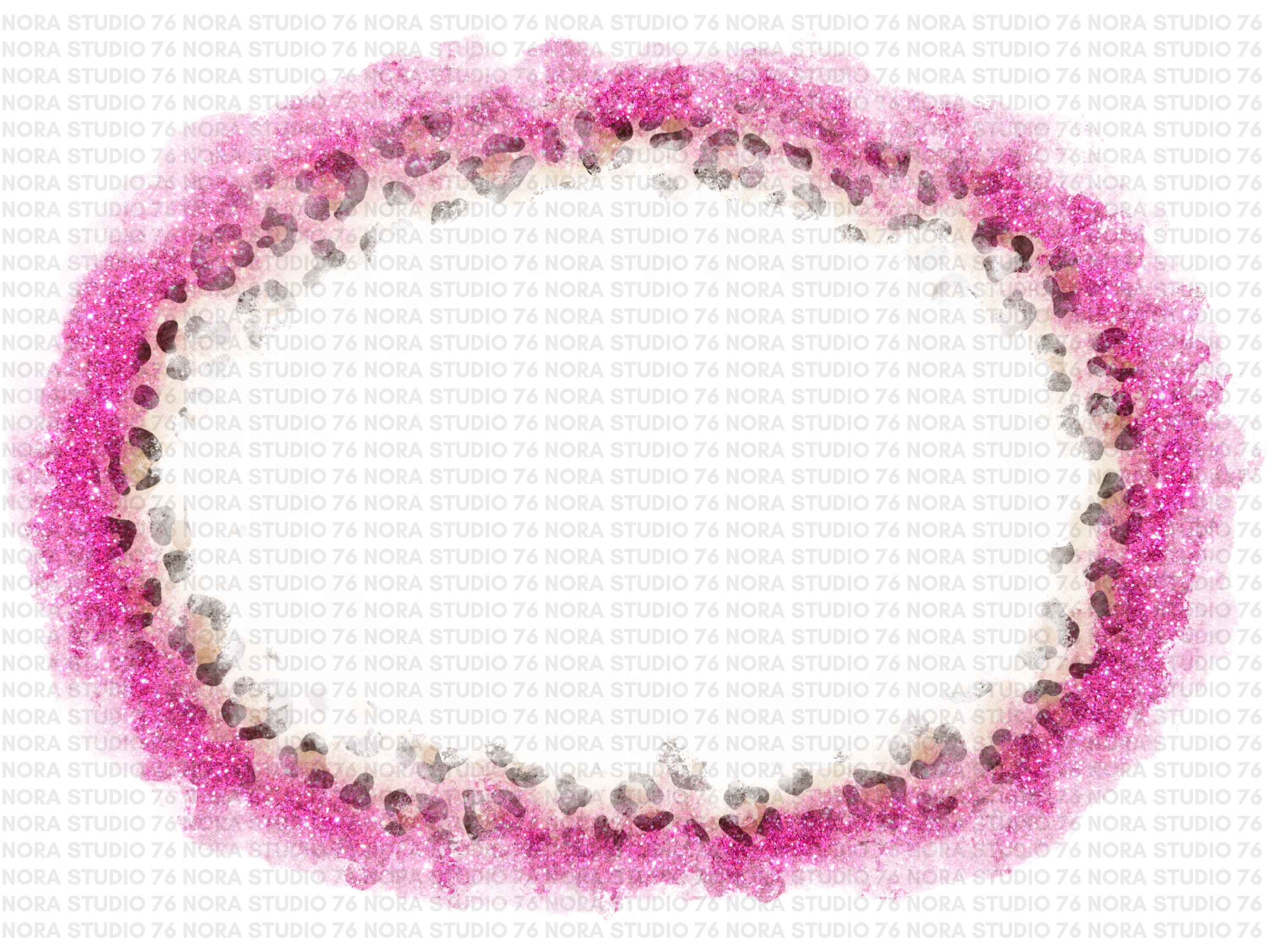 Pink Glitter Distressed Leopard Frame Background PNG, Bleach Effect ...