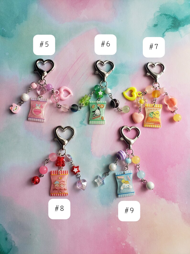 Hello Kitty Keychain Beaded Sanrio Character Keychain Kawaii - Etsy