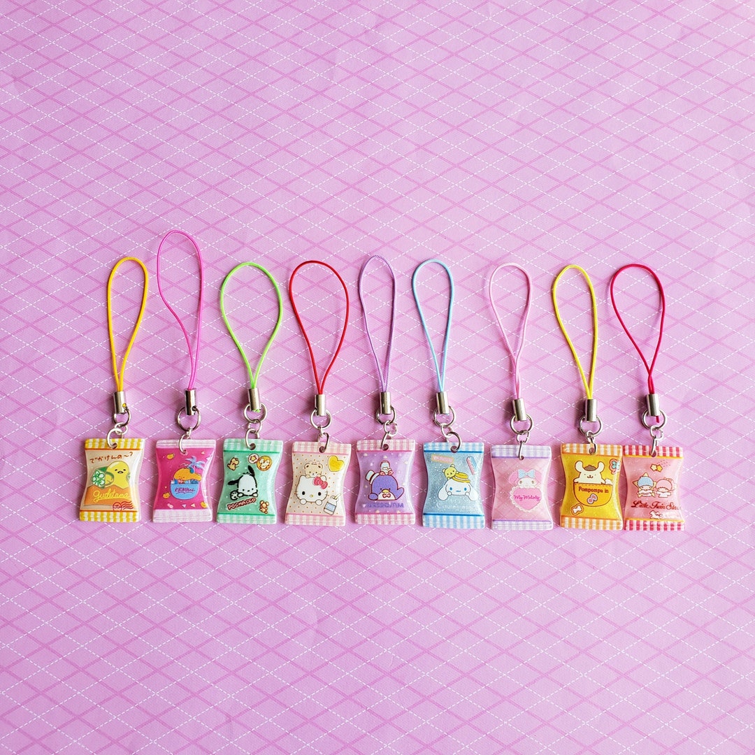 Kawaii Character Phone Charm: 3D Snack Keychain, Japanese Style - Etsy
