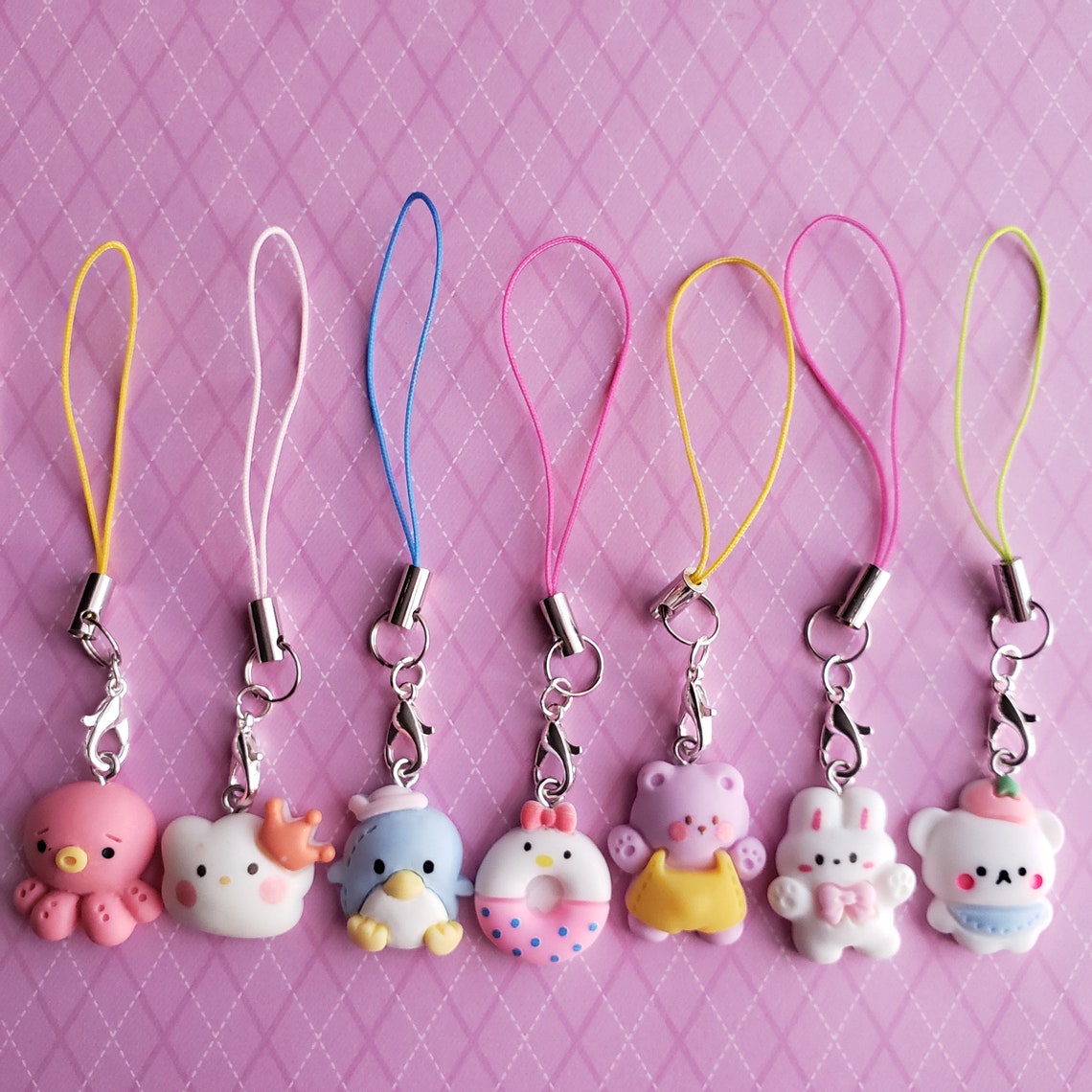 Kawaii Animal Charms Kawaii Phone Charms Kawaii Pendants - Etsy