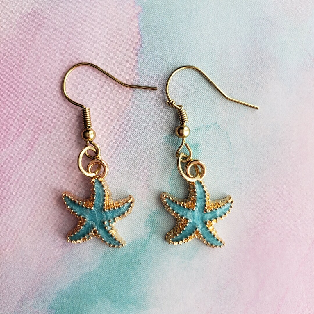 Starfish Earrings Cute Beach Jewelry Summer Earrings Cute Starfish ...