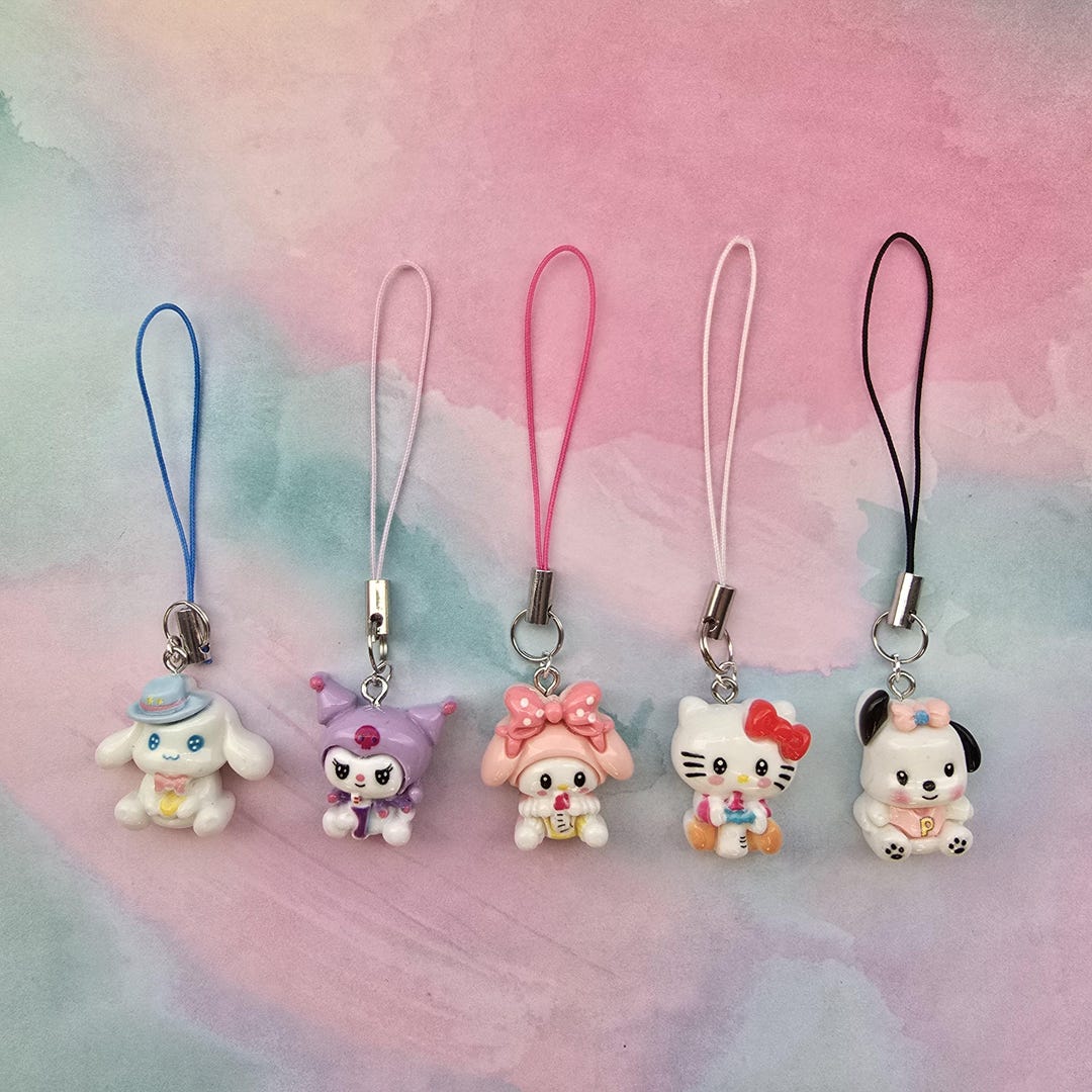 Gotochi Keychains Kawaii Animal Phone Charms Cute Colorful Keychains ...