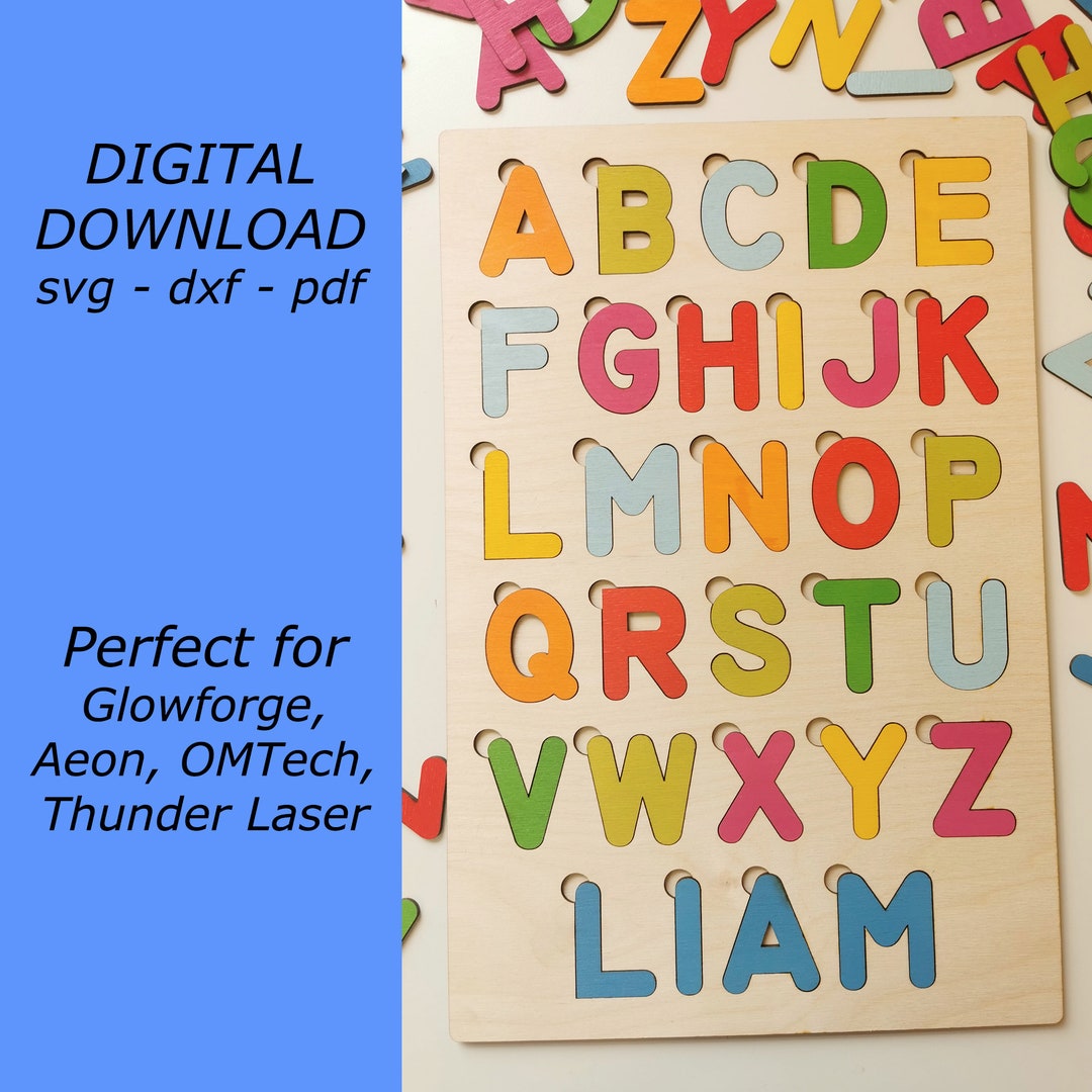Alphabet Puzzle With Name - SVG Digital Download - Perfect for ...