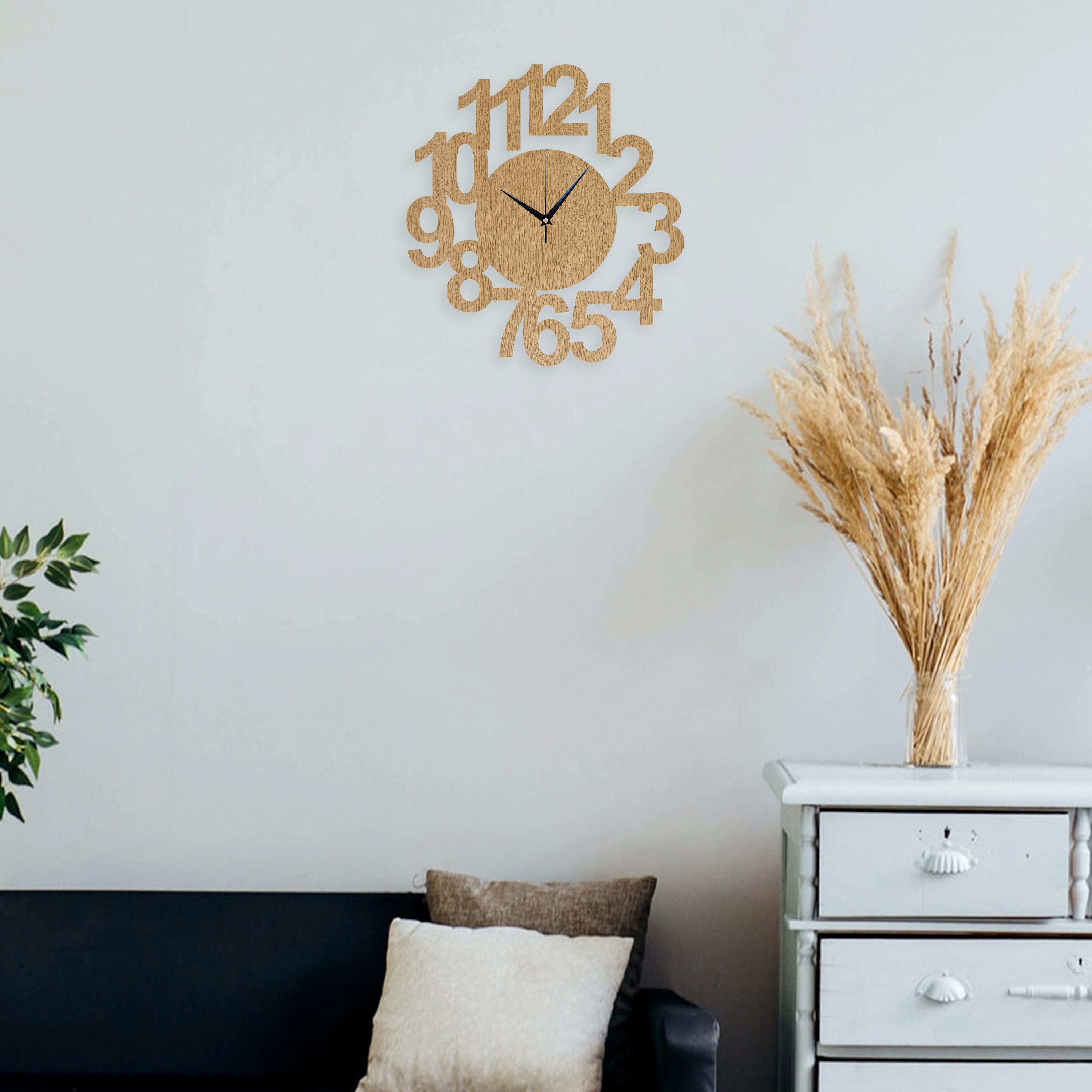 Wall Clock Numbers SVG Digital Download Perfect for Glowforge, Aeon ...