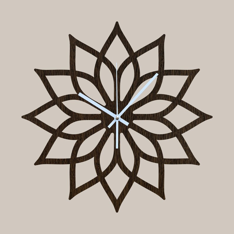 Wall Clock Lotus - SVG Digital Download - Perfect for Glowforge, Aeon ...