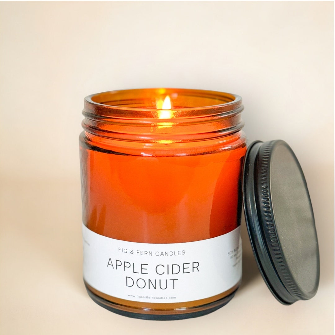 Apple Cider Donut Beeswax Candle, All Natural Beeswax, Fall Candles ...