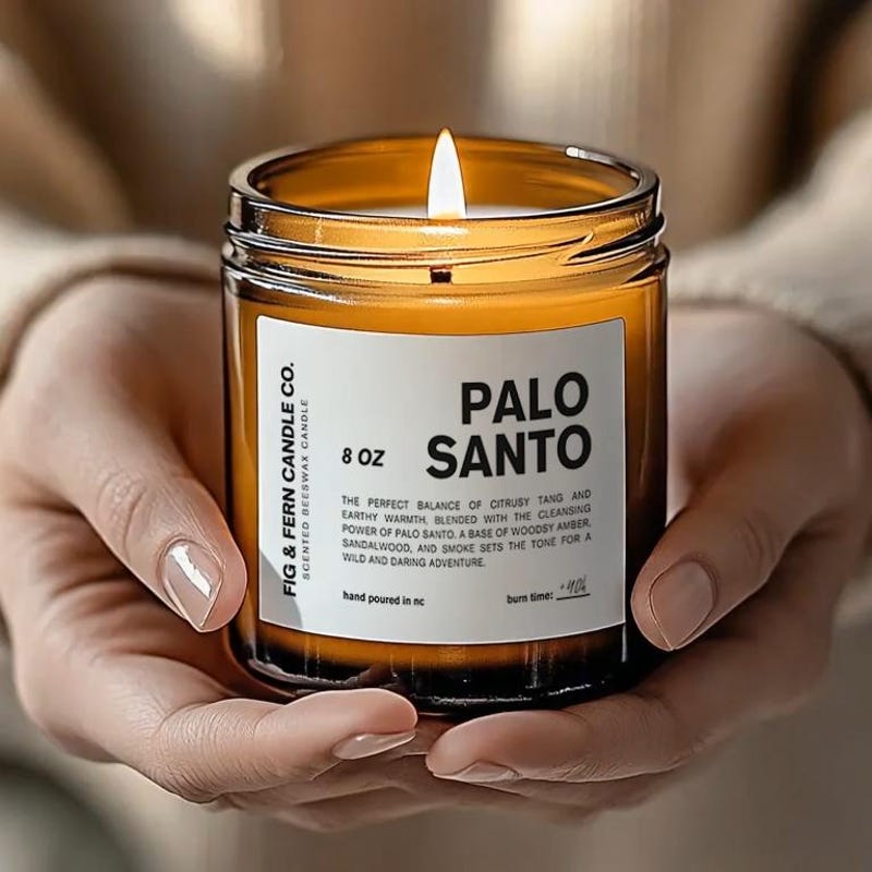 Palo Santo Candle - Etsy
