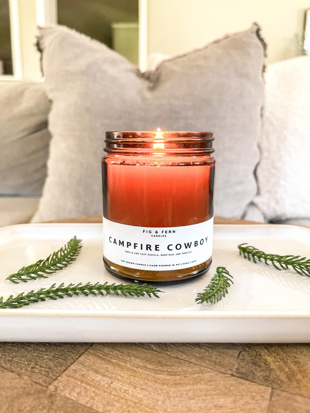 Campfire Cowboy Candle Winter Soy Candles Seasonal Holiday - Etsy