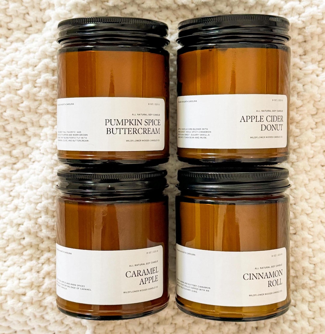 Fall Candles Sampler Set, Fall Scented Candle Gift Set for Her, Pick 4 ...