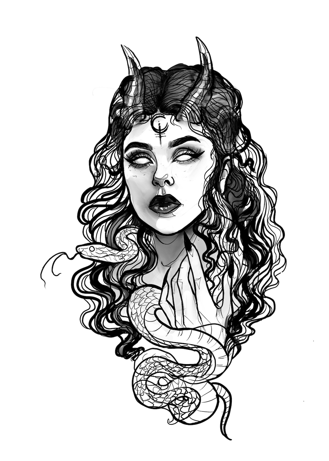 Lilith Fantasy Art Sketch Digital Download - Etsy
