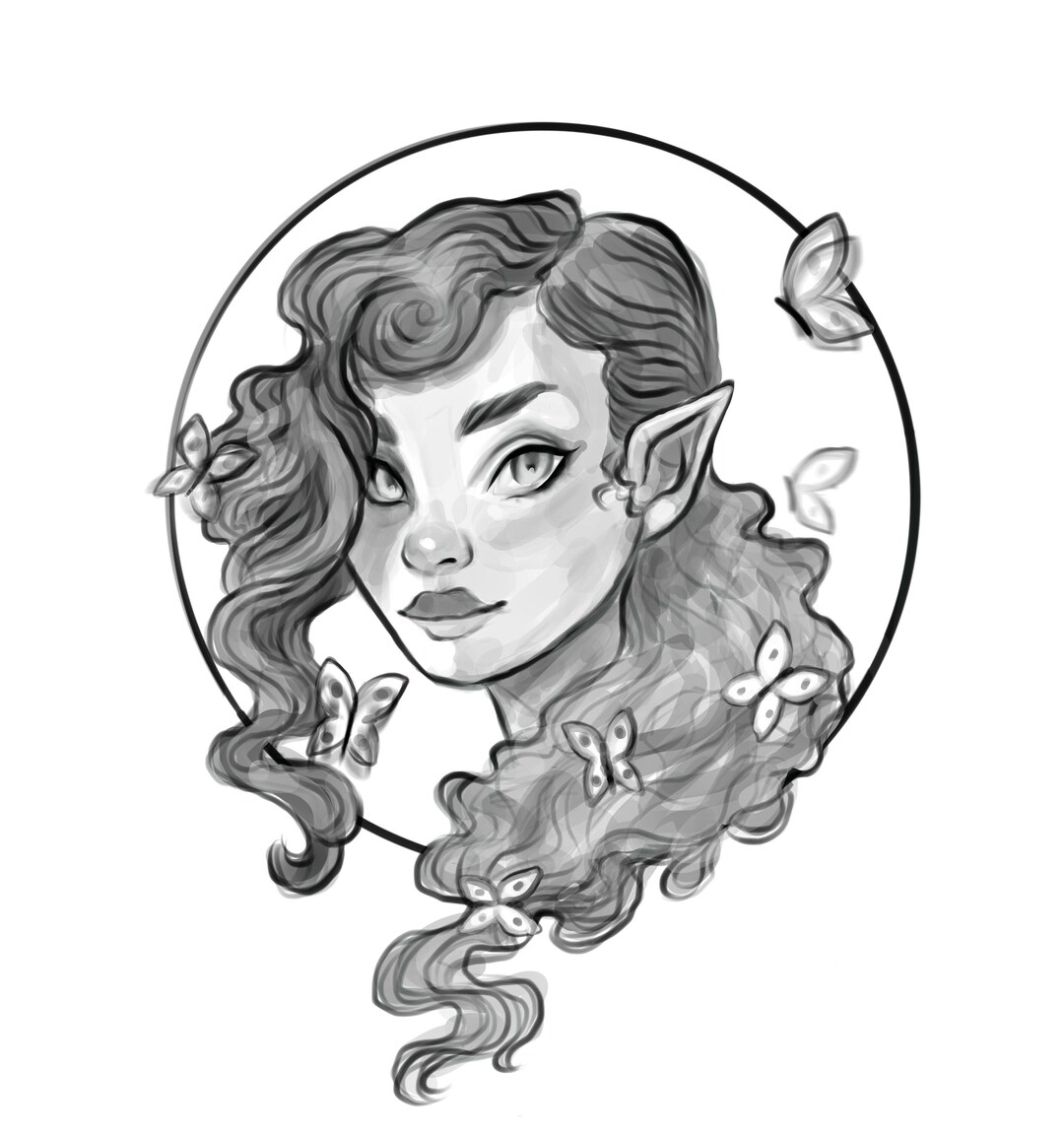 Fantasy Art Sketch Digital Download - Etsy