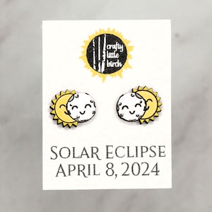 Eclipse Dangle Earrings, Solar Eclipse Stud Earrings,solar Eclipse ...