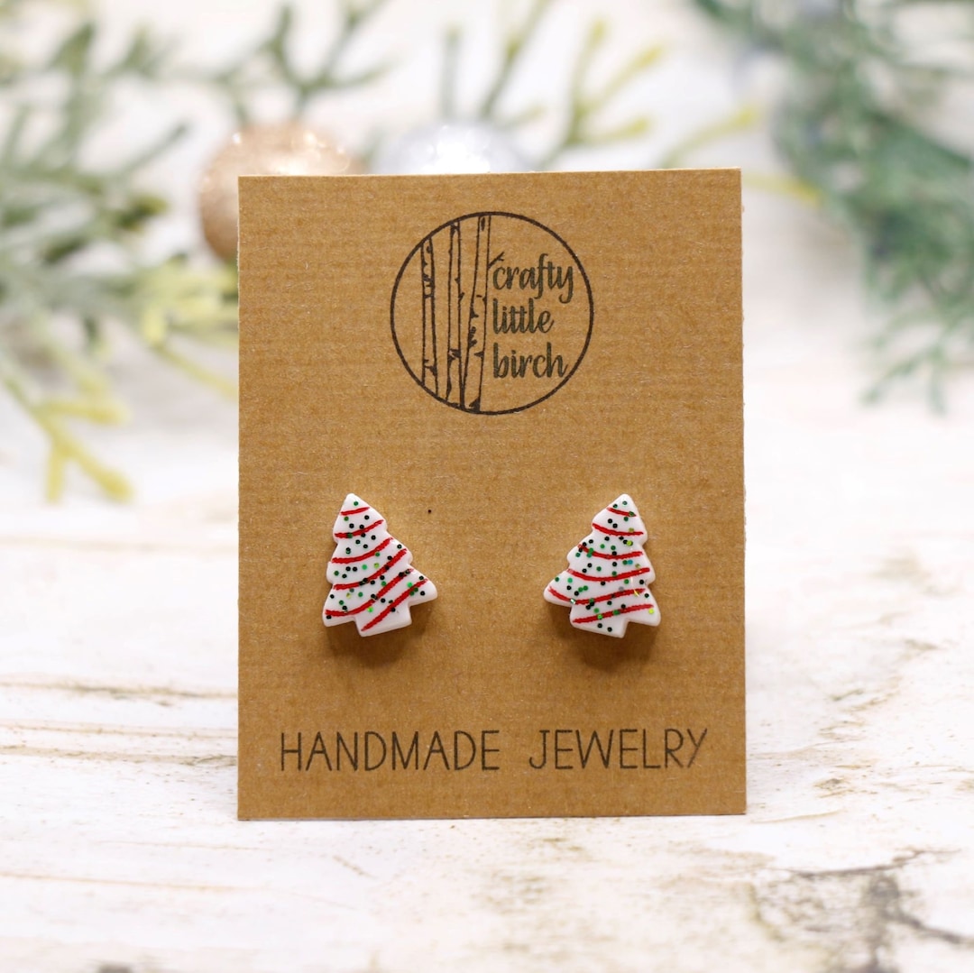 Christmas Tree Stud Earrings,little Christmas Tree Earrings,christmas ...
