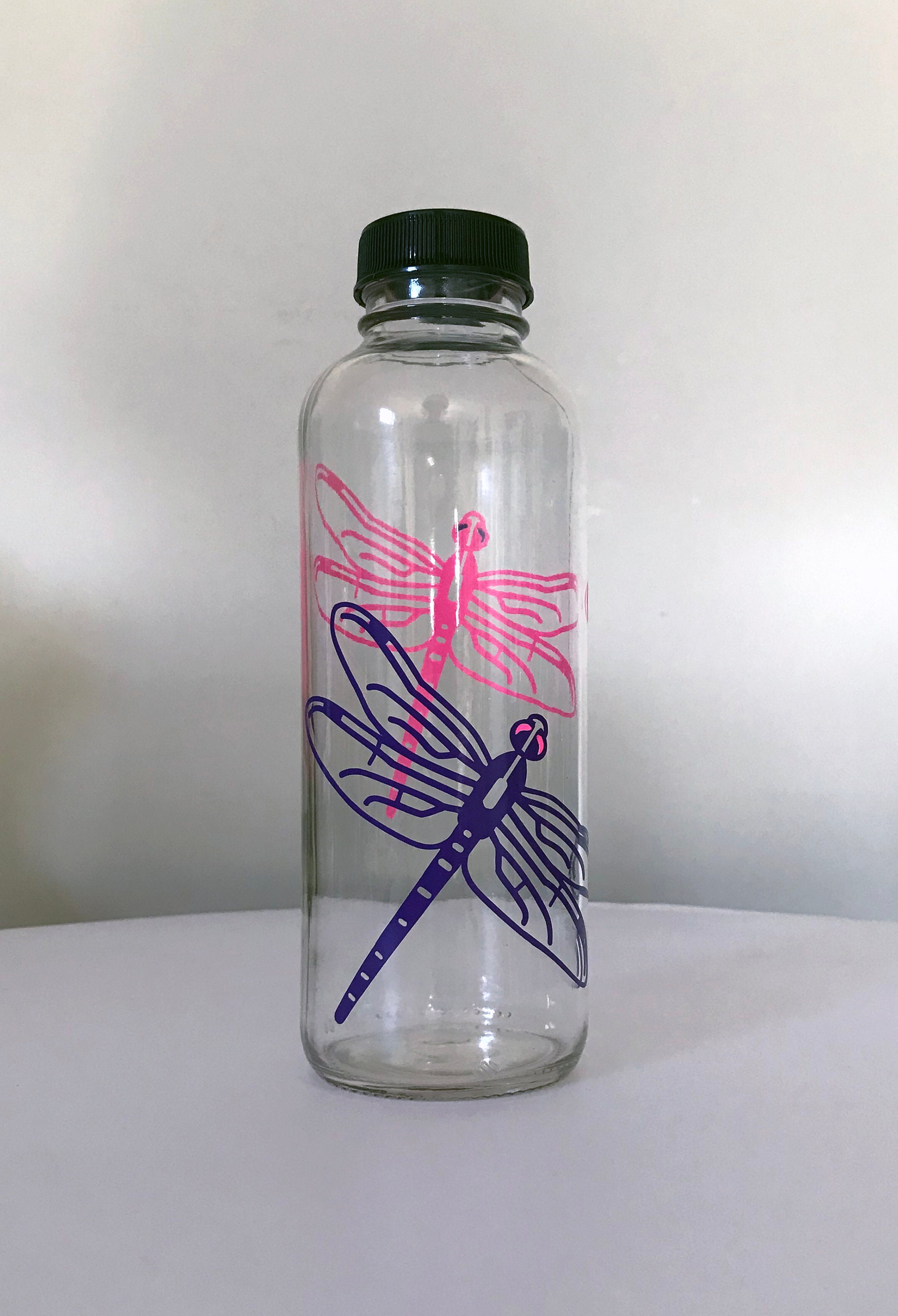 Dragonflies 2 Color .SVG Cut File for Decorating a Glass Bottle or T ...