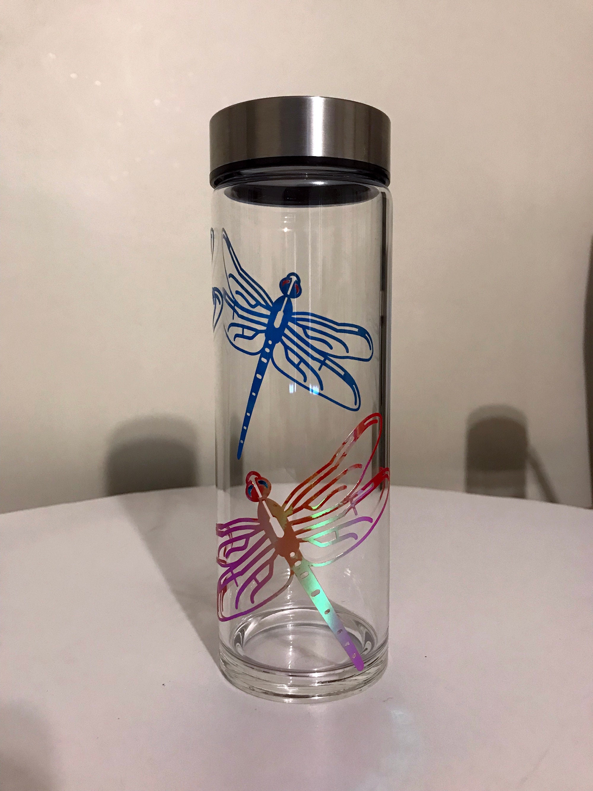 Dragonflies 2 Color .SVG Cut File for Decorating a Glass - Etsy