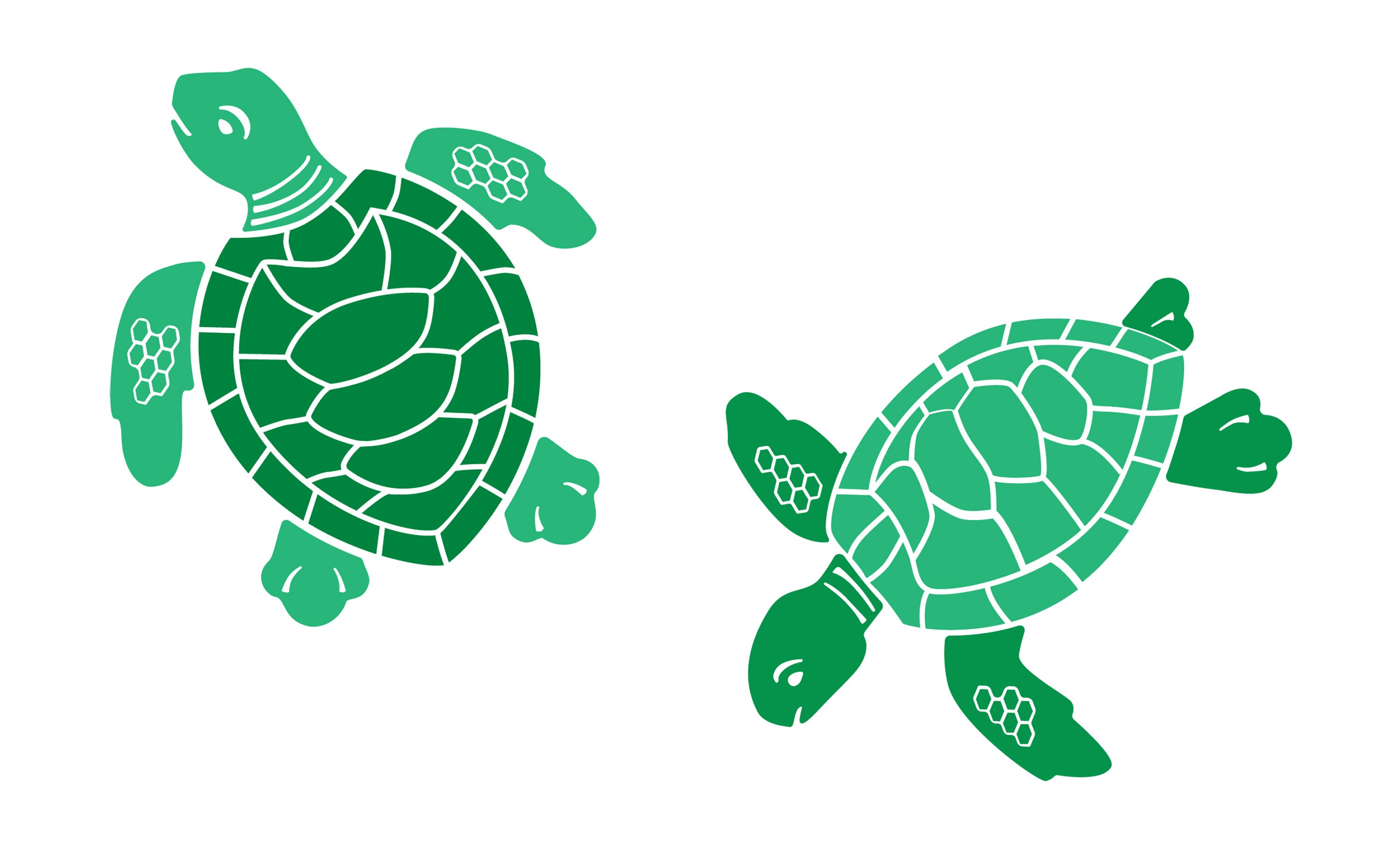 Turtles 2 Color .SVG Cut File for Decorating a Glass Bottle or T-shirt ...