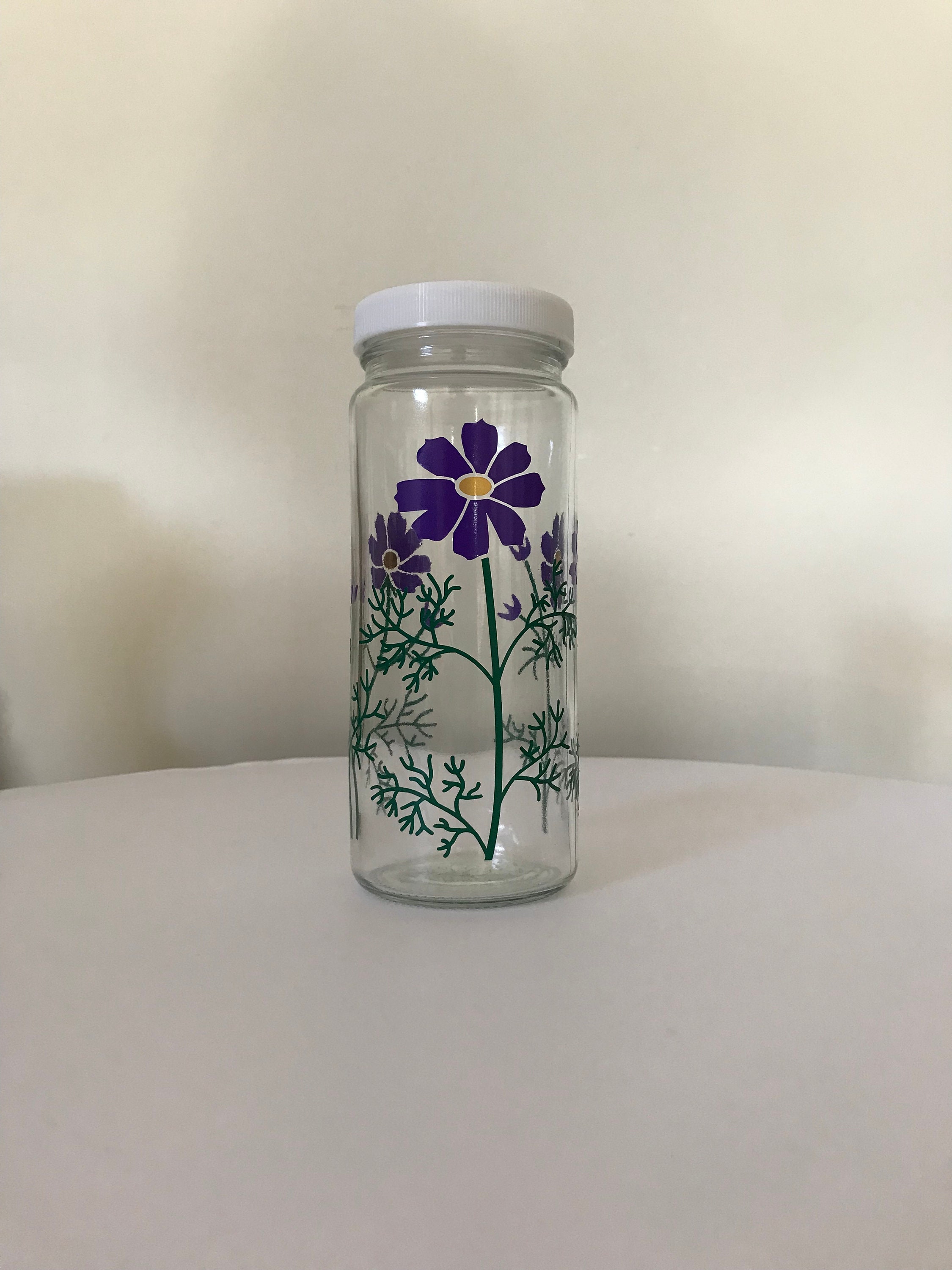Cosmo Flowers 3 Color .SVG Cut File for Decorating a Glass Bottle or T ...