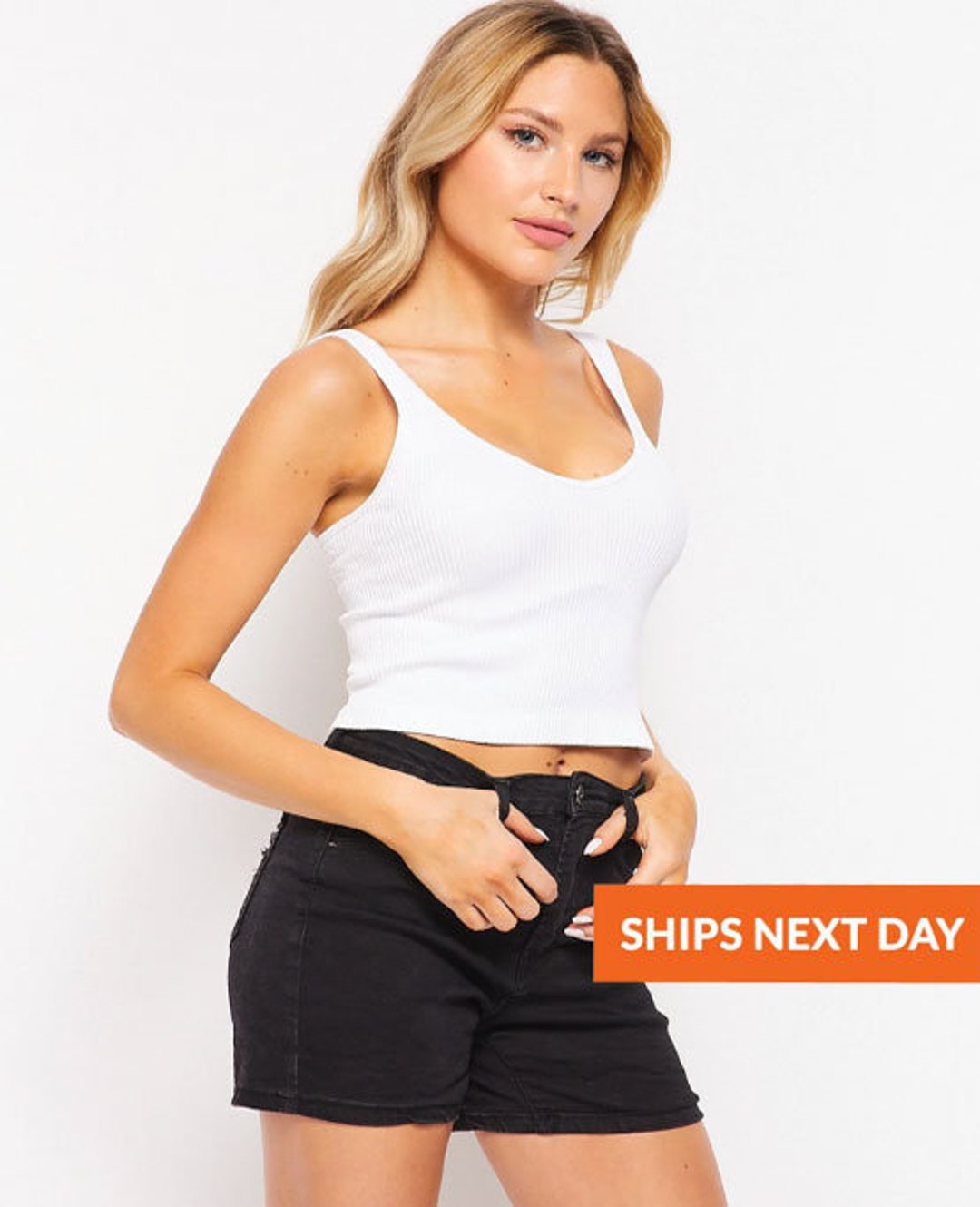Seamless Ribbed Crop Tank Top Seamless Crop Top Cropped Top Summer ...