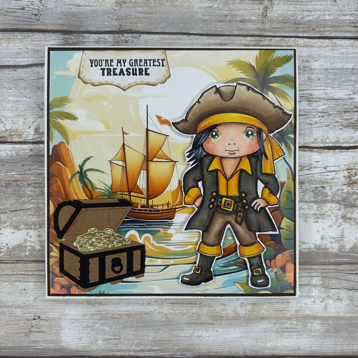 Handmade Pirate Birthday Card: All Occasion Kids Card - Etsy