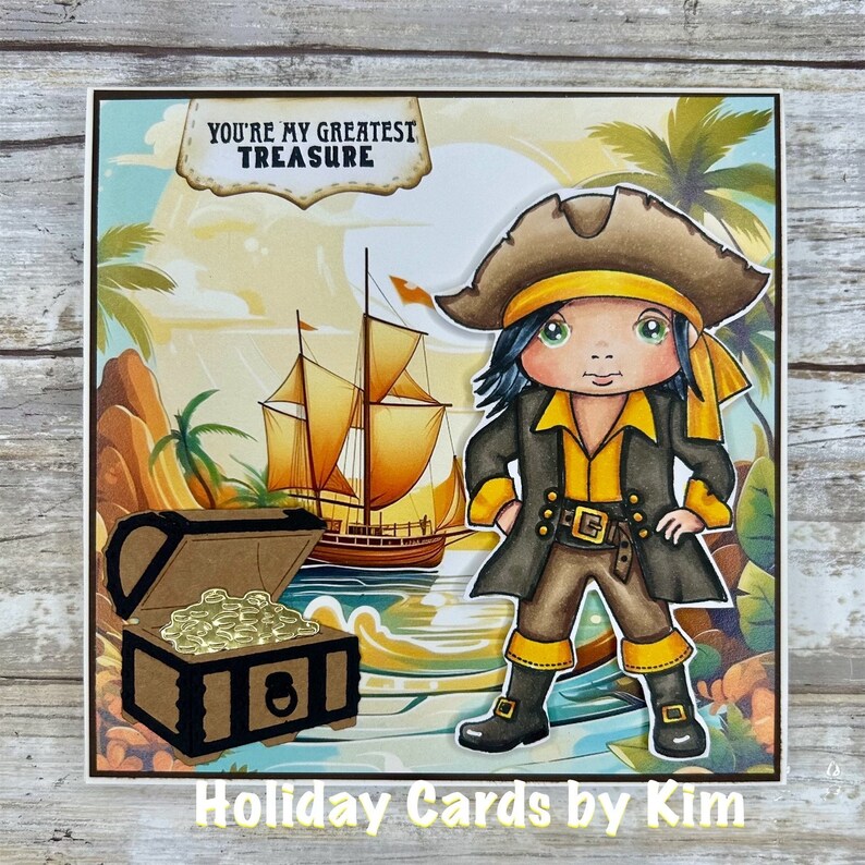 Handmade Pirate Card, All Occasion Card, Birthday Card, Kids Card. - Etsy