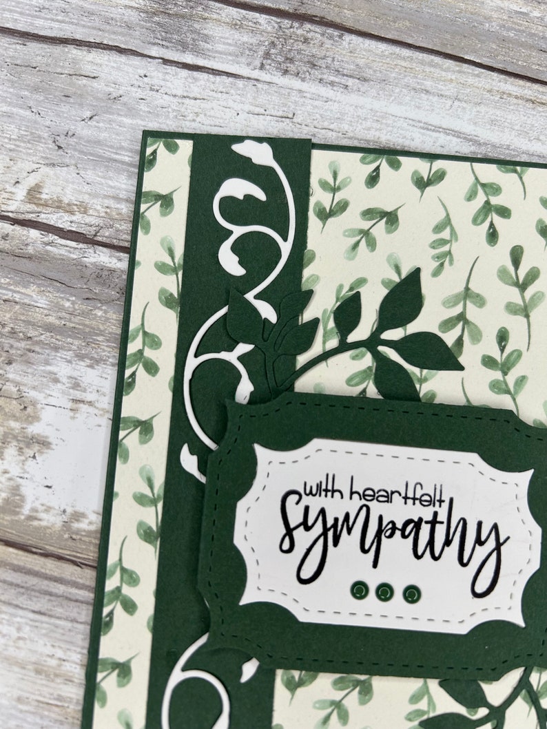 Sympathy Card: Heartfelt Greenery Design - Etsy