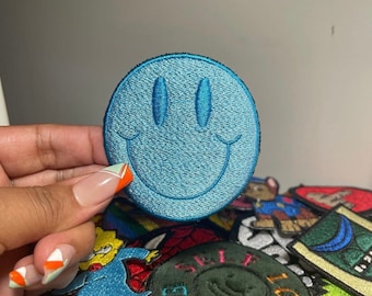 Smiley Face Embroidered Patch Unique Fun Accessory - Etsy