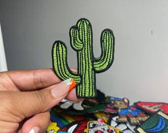 Lookin Sharp Cactus Embroidered Iron-on Patch - Etsy