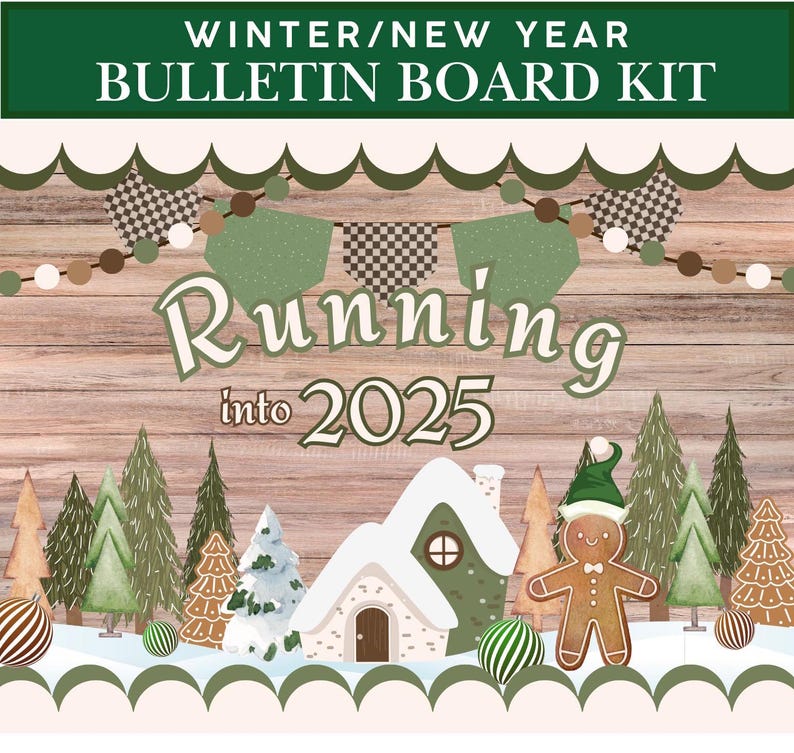 New Year Bulletin Board Kit, Winter Bulletin Board Kit, School Bulletin ...