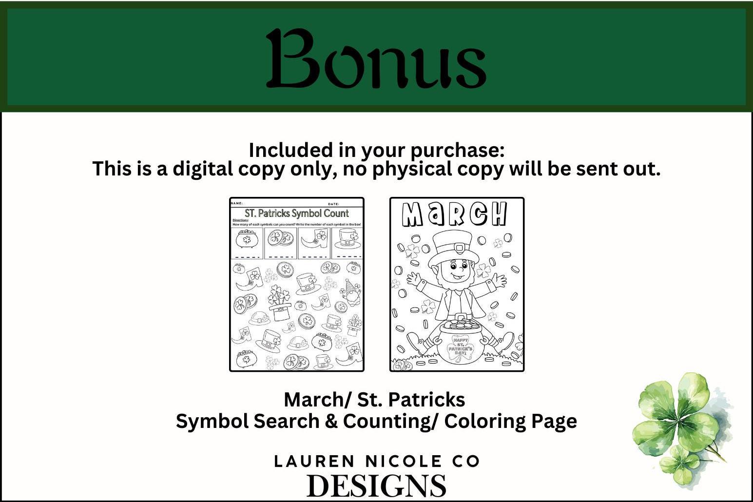 St. Patrick's Day Classroom Bulletin Board March Decor Bundle Activity ...